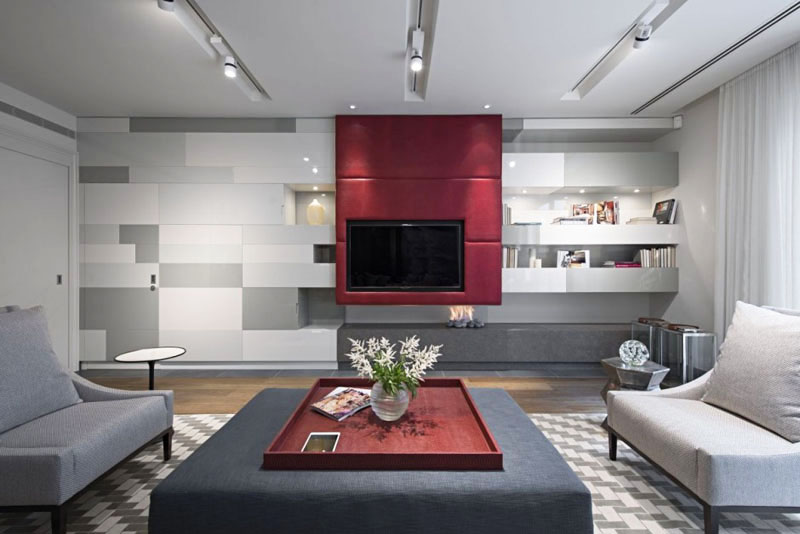 Dentro Home | Red Leather Wall Panel